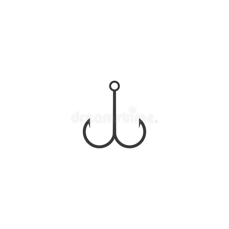 Fish hook icon stock vector. Illustration of icon, barbed - 177187509