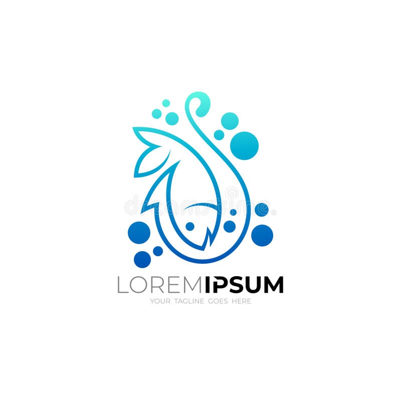 The Fish and Hook Logo are Combined into One Stock Vector ...