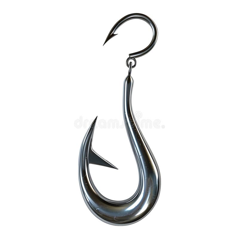 Fish Hook on Transparent Background - Ai Generated Stock Illustration ...