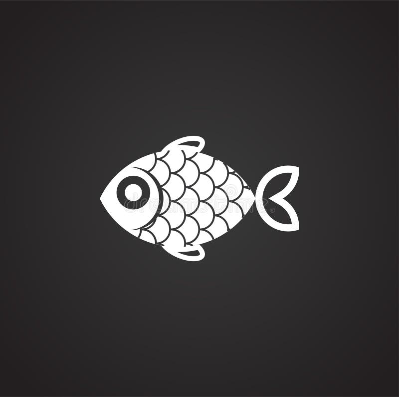 Fish Icon on Background for Graphic and Web Design. Simple Illustration ...