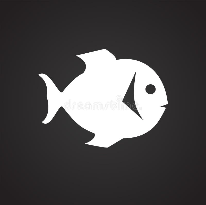 Fish Icon on Black Background for Graphic and Web Design, Modern Simple ...