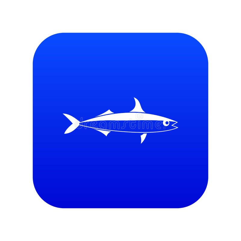 Fish icon digital blue stock vector. Illustration of exotic - 139769919