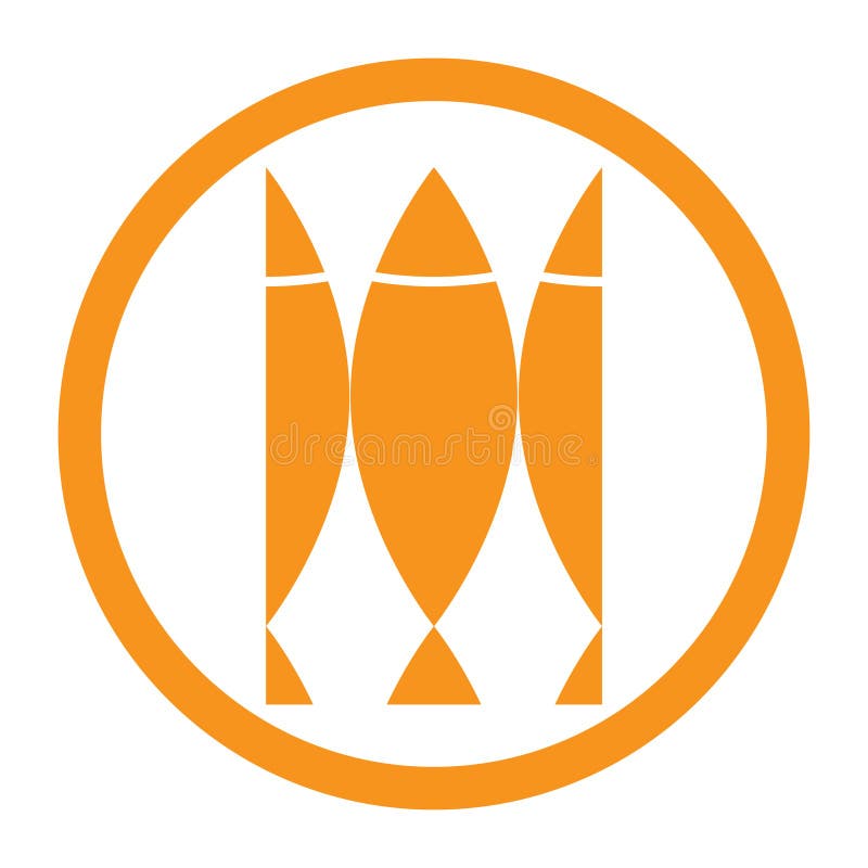 Fish Icon. Fish Circle Logo. Vector Illustration. Stock Vector ...