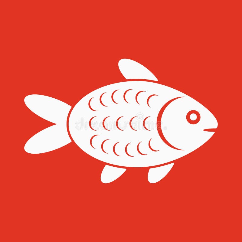 The fish icon. Fish symbol stock vector. Illustration of isolated ...