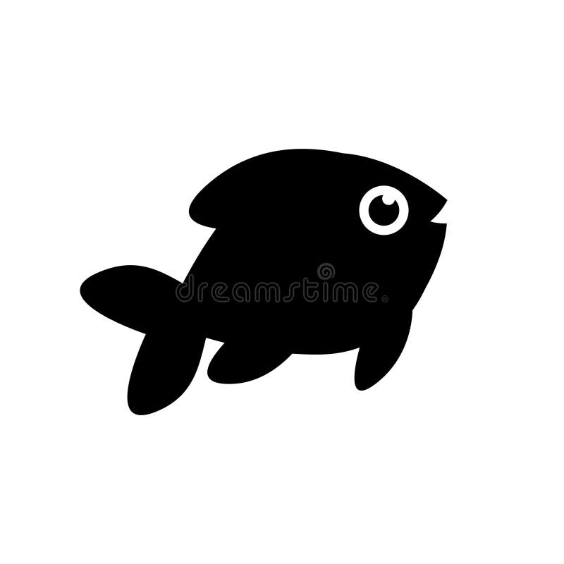 Fish Icon Black