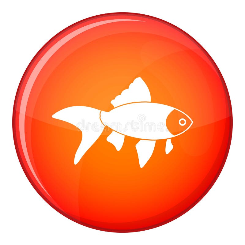 Fish icon, flat style stock vector. Illustration of animal - 82758381