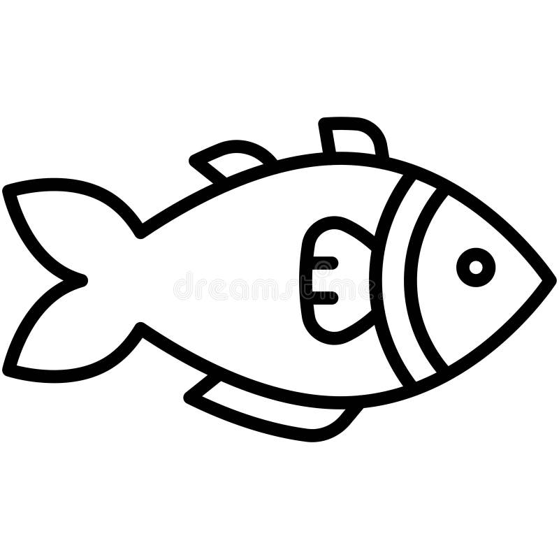 Fish Icon, Holy Week Related Vector Illustration Stock Vector ...
