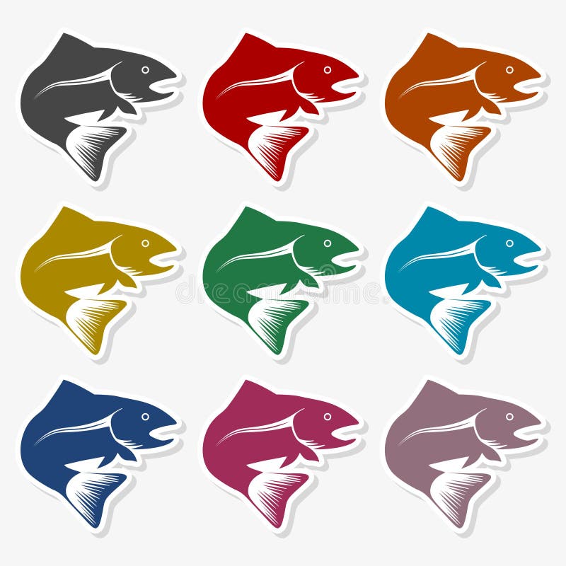 Fish icon - Illustration stock vector. Illustration of home - 155247171