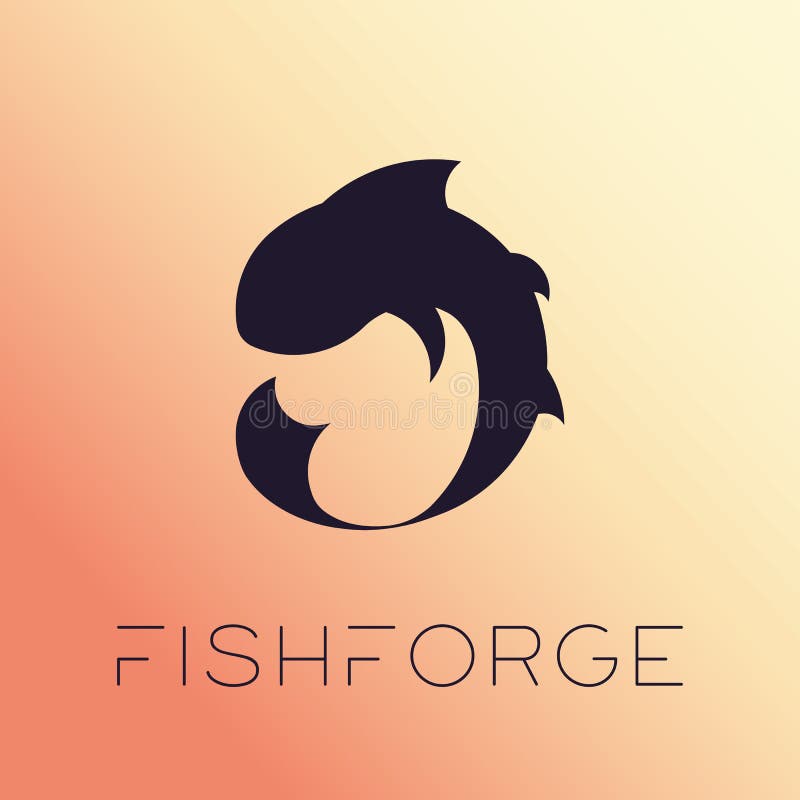 Fish Icon Illustration Simple Design Element Vector Logo Template Stock ...