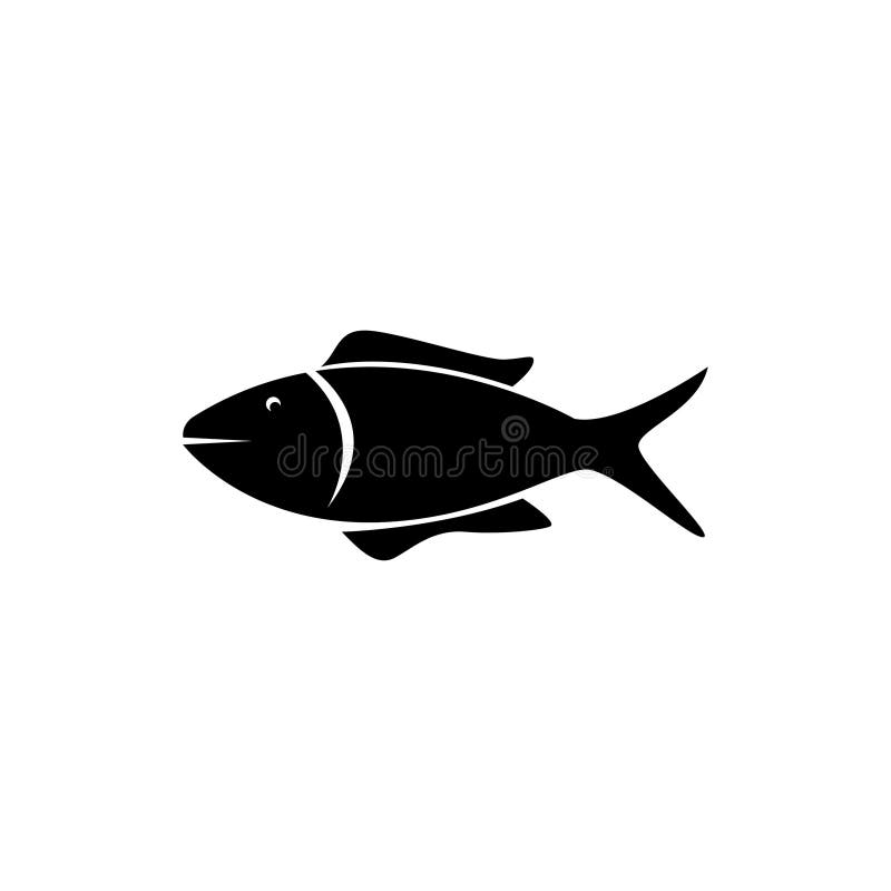 Fish Icon Logo Design Vector Black Abstract Illustration Stock Vector ...
