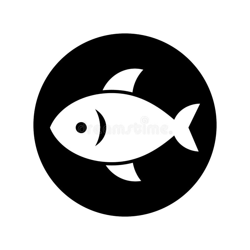 Fish Icon or Pictogram Vector Illustration Isolated on White Background ...