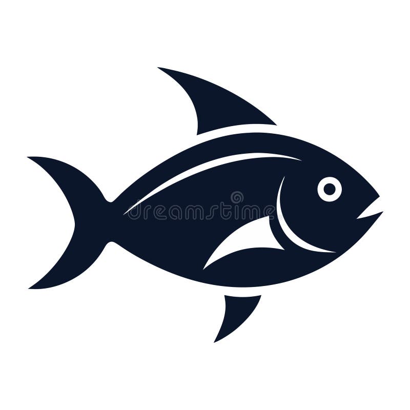 A Fish Icon is a Simplified Graphic Representation of a Fish, Stock ...
