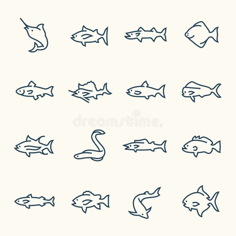 Fish Outline Stock Illustrations – 135,231 Fish Outline Stock ...