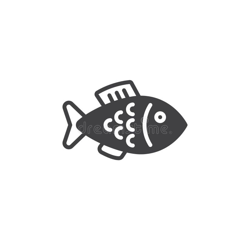 Fish Icon Vector, Filled Flat Sign, Solid Pictogram Isolated on White ...