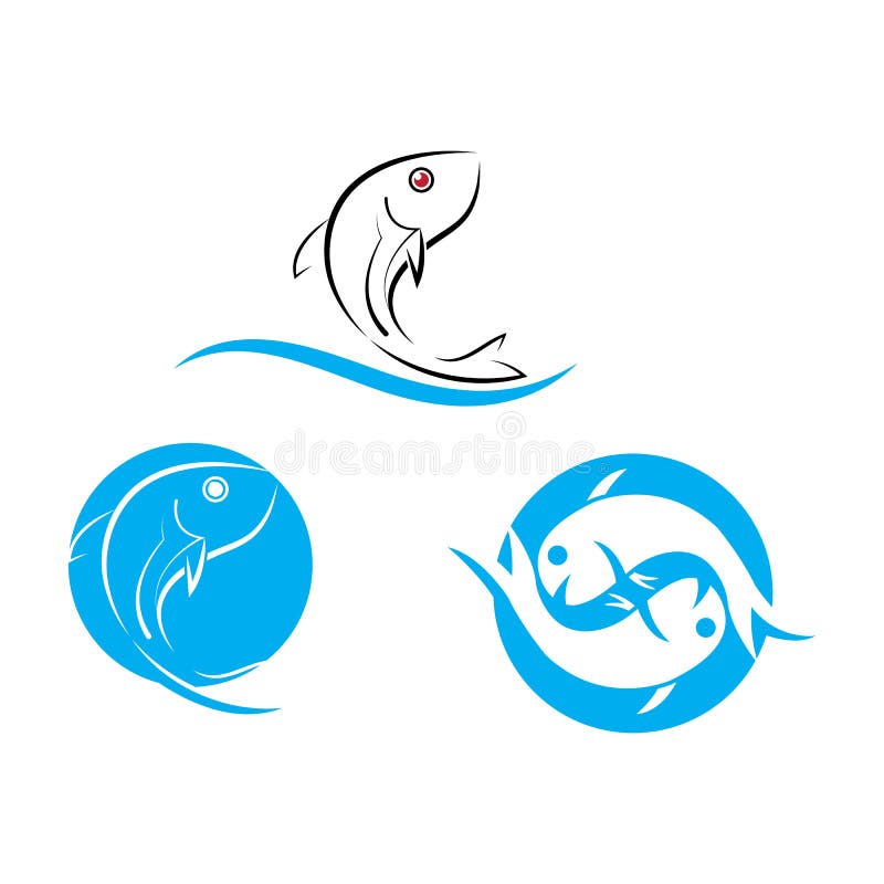 Fish Icon Vector Illustration Design Logo Stock Vector - Illustration ...