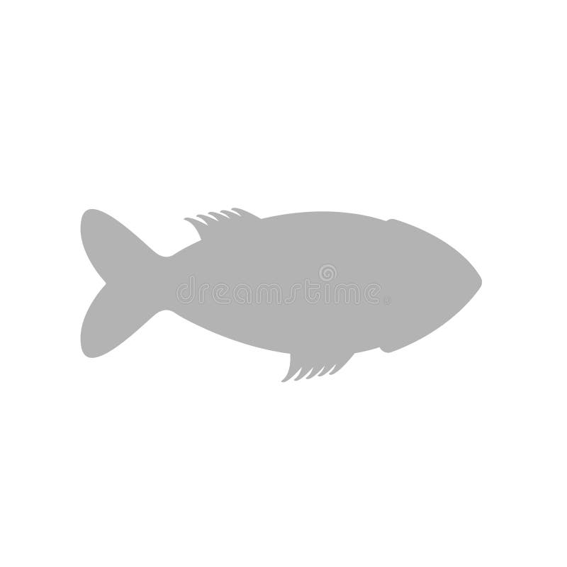 Fish Icon on a White Background, Vector Illustration Stock Vector ...