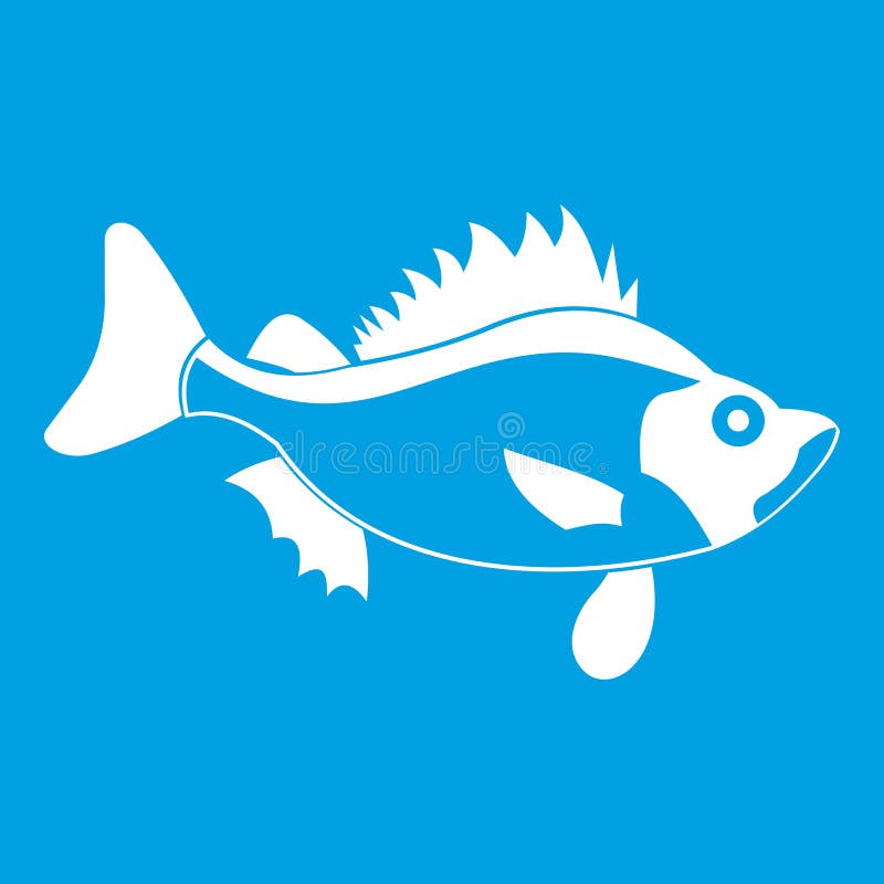 Fish icon white stock vector. Illustration of design - 96604276