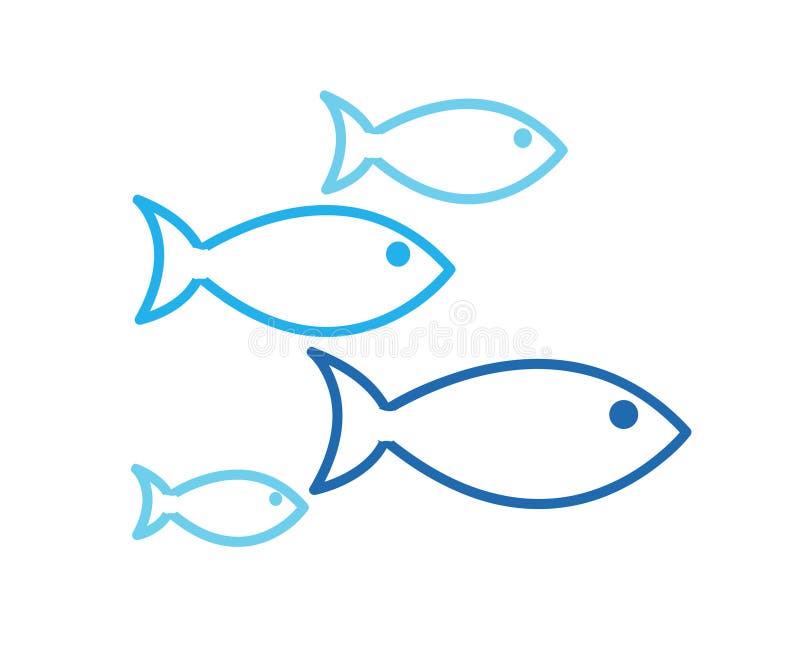Fish Icons stock vector. Illustration of water, swimming - 129499289