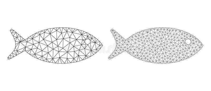 Fish Icons - Vector Triangle Mesh Stock Vector - Illustration of ...