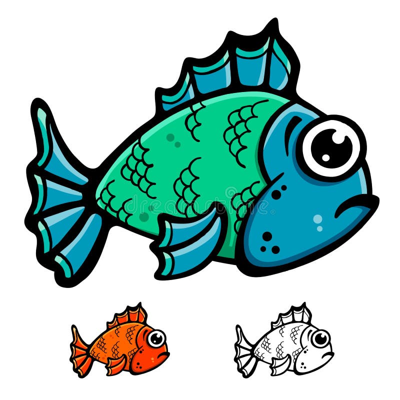 Fat Fish stock vector. Illustration of vector, scales - 9024596