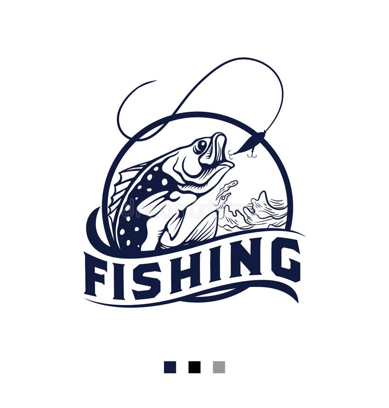 Fish and Fishing Logo Design Stock Vector - Illustration of modern ...