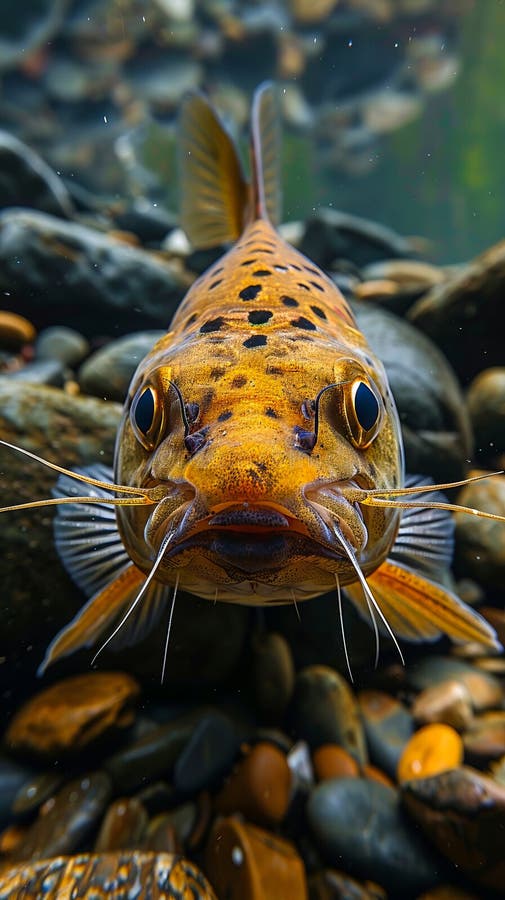 A Fish with Its Mouth Open and Eyes Looking at the Camera Stock Photo ...