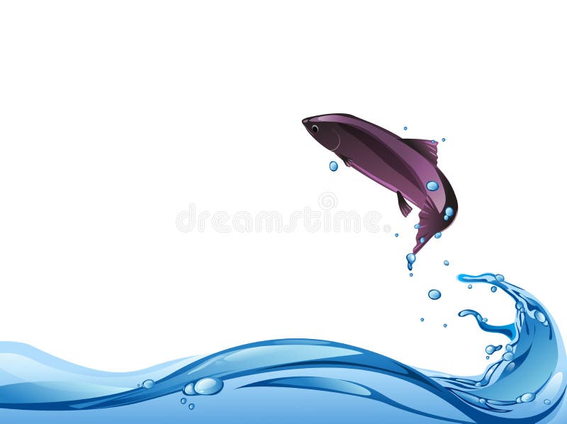 Fish jump stock illustration. Illustration of splash - 29176482