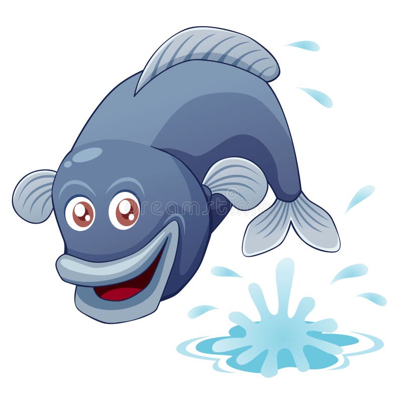 Fish jumping stock vector. Illustration of dive, reflect - 27197174