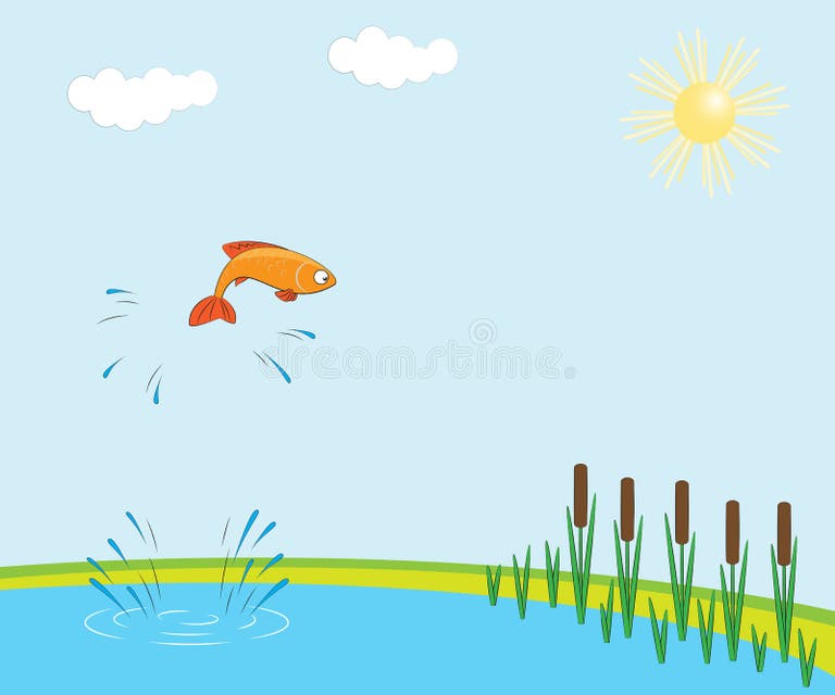 Cute Cartoon Fish Jumping Out Water Stock Illustrations – 154 Cute ...