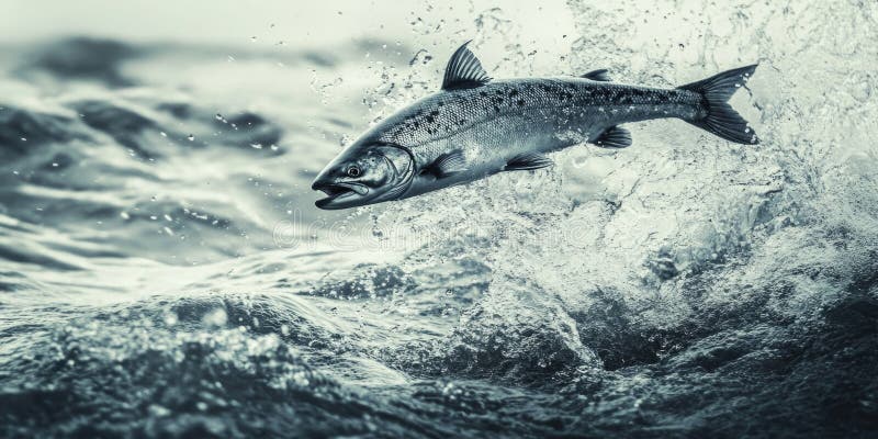 Fish Jumping Out of Water stock photo. Image of recreation - 375163870