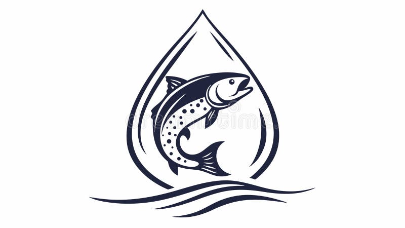 Fish Jumping from Water Drop, Freshness and Purity Vector, Vector ...