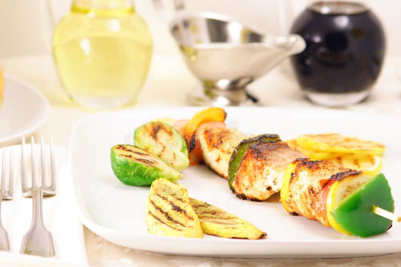 Fish kabob stock photo. Image of heat, gourmet, barbecue - 4602544