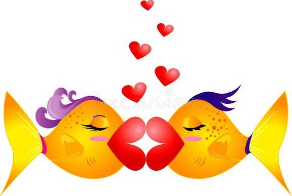 Kissing Fishes Stock Illustrations – 91 Kissing Fishes Stock ...