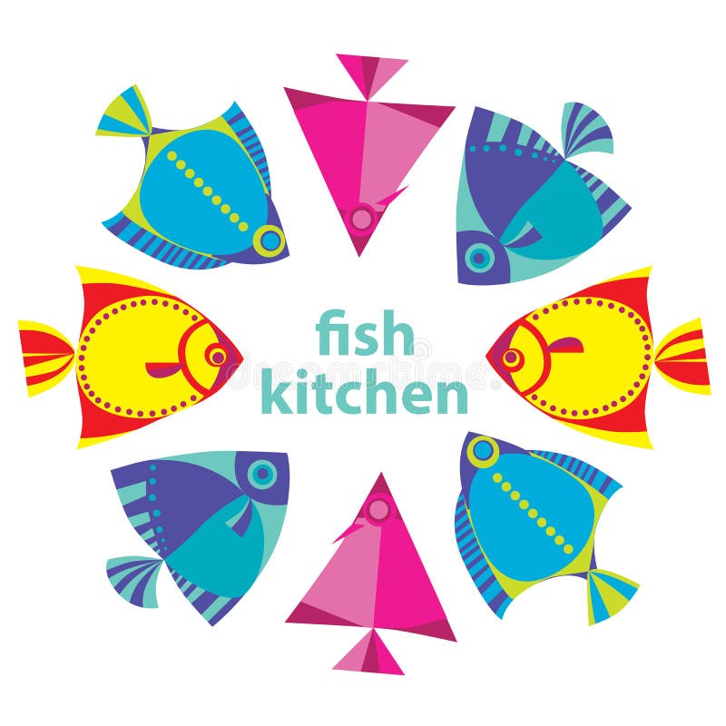 Fish kitchen stock vector. Illustration of dinner, animal - 46331095