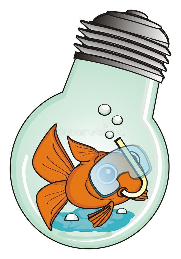 Fish lamp cartoon stock illustration. Illustration of rare - 33583382