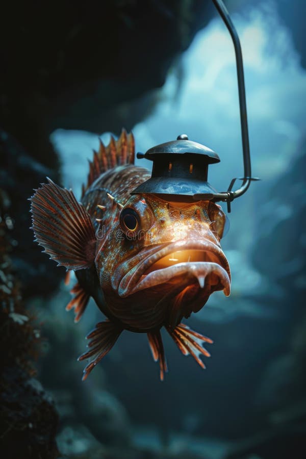 A Fish with a Lantern Hanging from Its Mouth, Perfect for Aquatic ...
