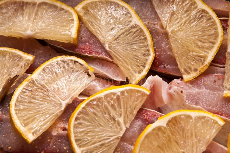 Fish with lemon stock image. Image of food, nutrition - 28716235
