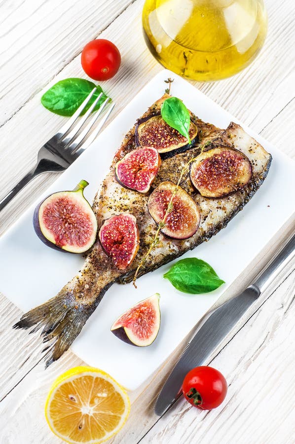 Fish with lemon stock image. Image of market, eating - 34535815