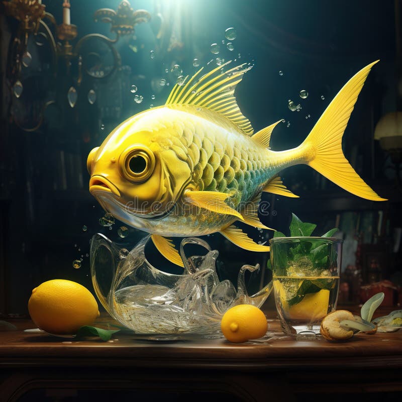 Fish lemon tetra stock illustration. Illustration of wild - 294980300