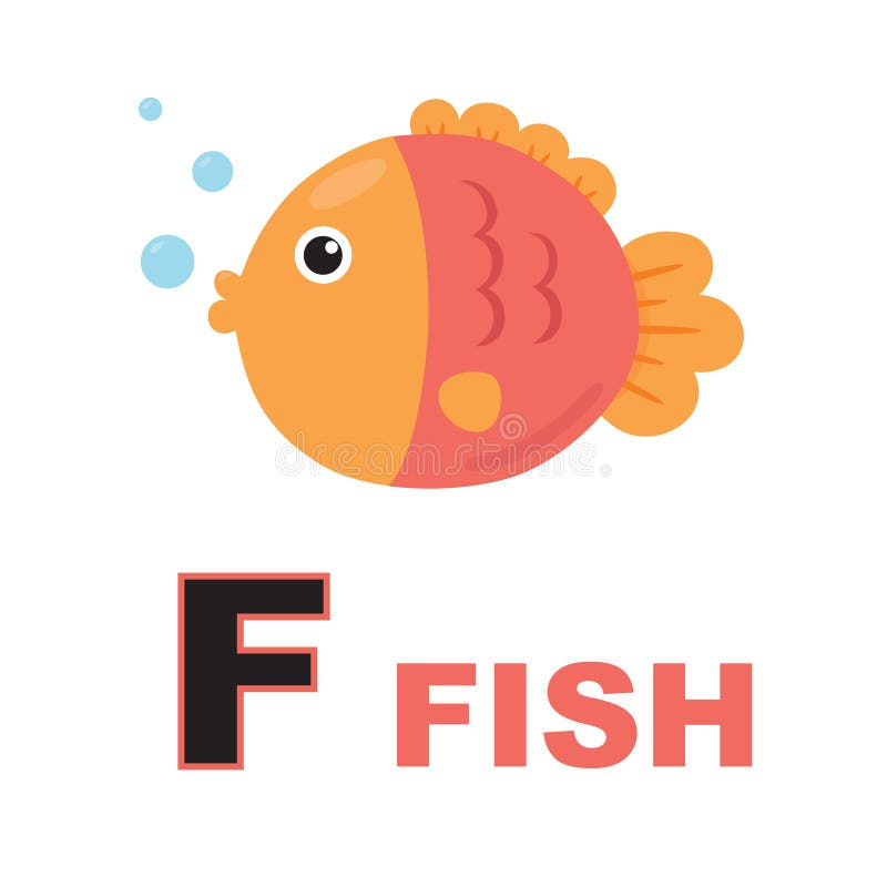 F for fish stock illustration. Illustration of river - 37956190