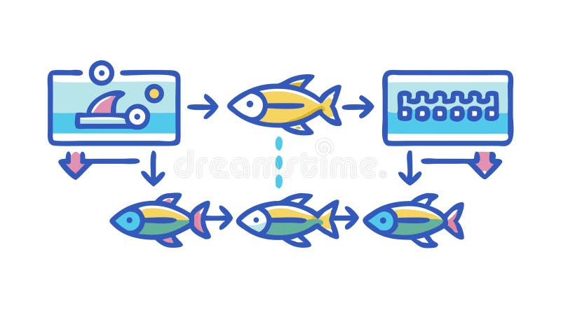 Entire Fish Processing Journey Stock Illustrations – 2 Entire Fish ...