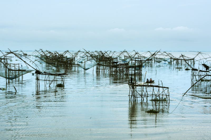 The big Fish lift nets stock image. Image of white, fishing - 24764295