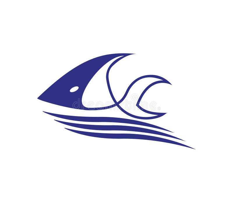 Simple Fish Logo Design Concept Stock Illustration - Illustration of ...