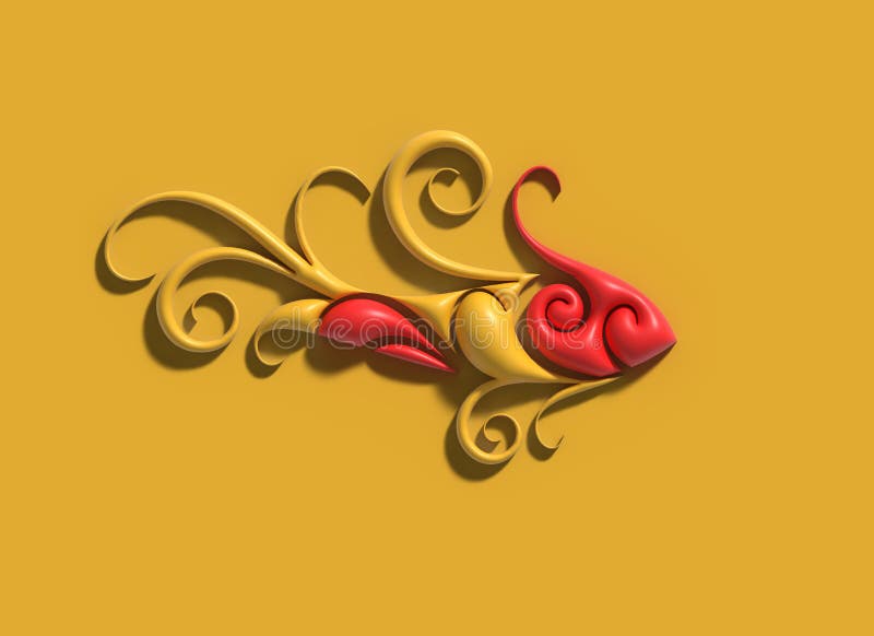 Fish Logo 3d Illustration Design Stock Illustration - Illustration of ...
