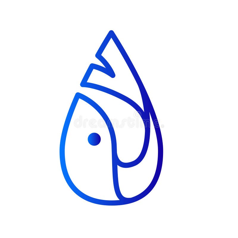 Fish Logo Icon Symbol stock vector. Illustration of blue - 227596282