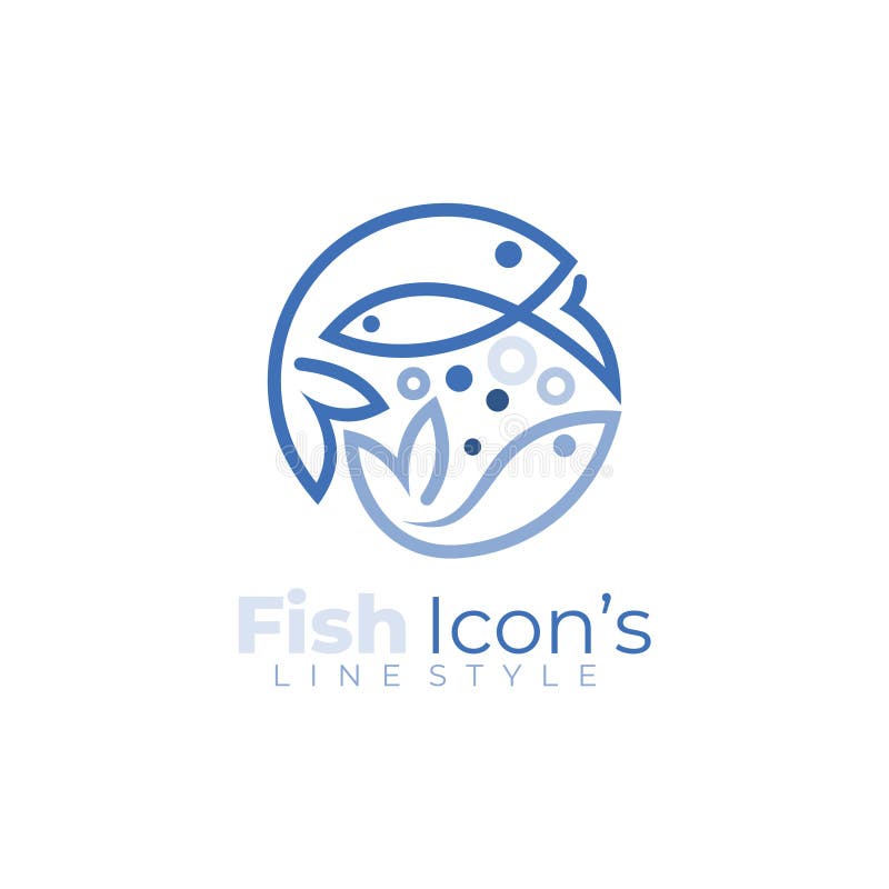 Fish Logo with Line Design Vector, Restaurant Logo Stock Vector ...