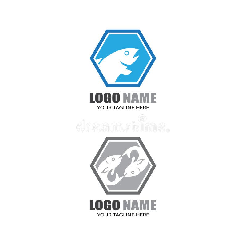 Fish logo template stock vector. Illustration of wildlife - 209609479
