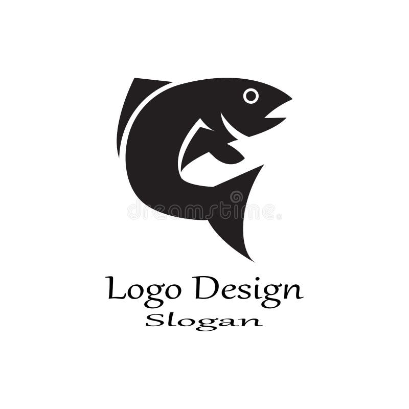 Fish Logo Template. Creative Vector Symbol Stock Vector - Illustration ...