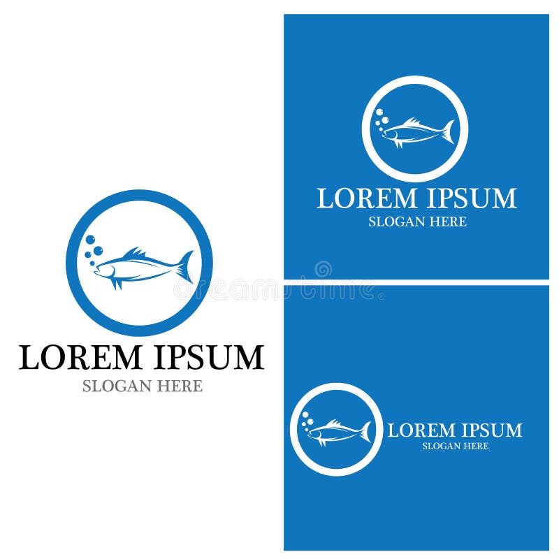 Fish logo template stock illustration. Illustration of silhouette ...