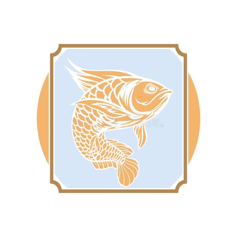 Fish logo template stock vector. Illustration of isolated - 256602305